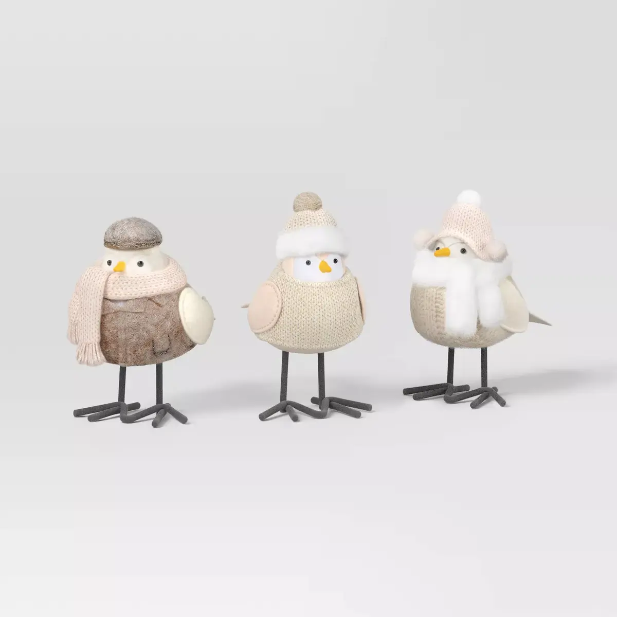 3pc Featherly Friends™ Mini Fabric Christmas Bird Figurine - Wondershop ...