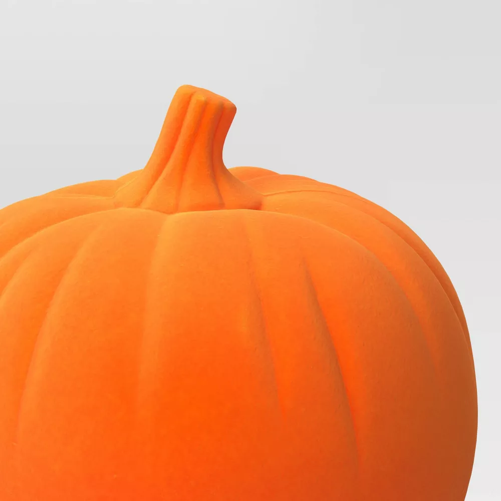 Neon Orange Flocked Pumpkin | Target Halloween Wiki | Fandom