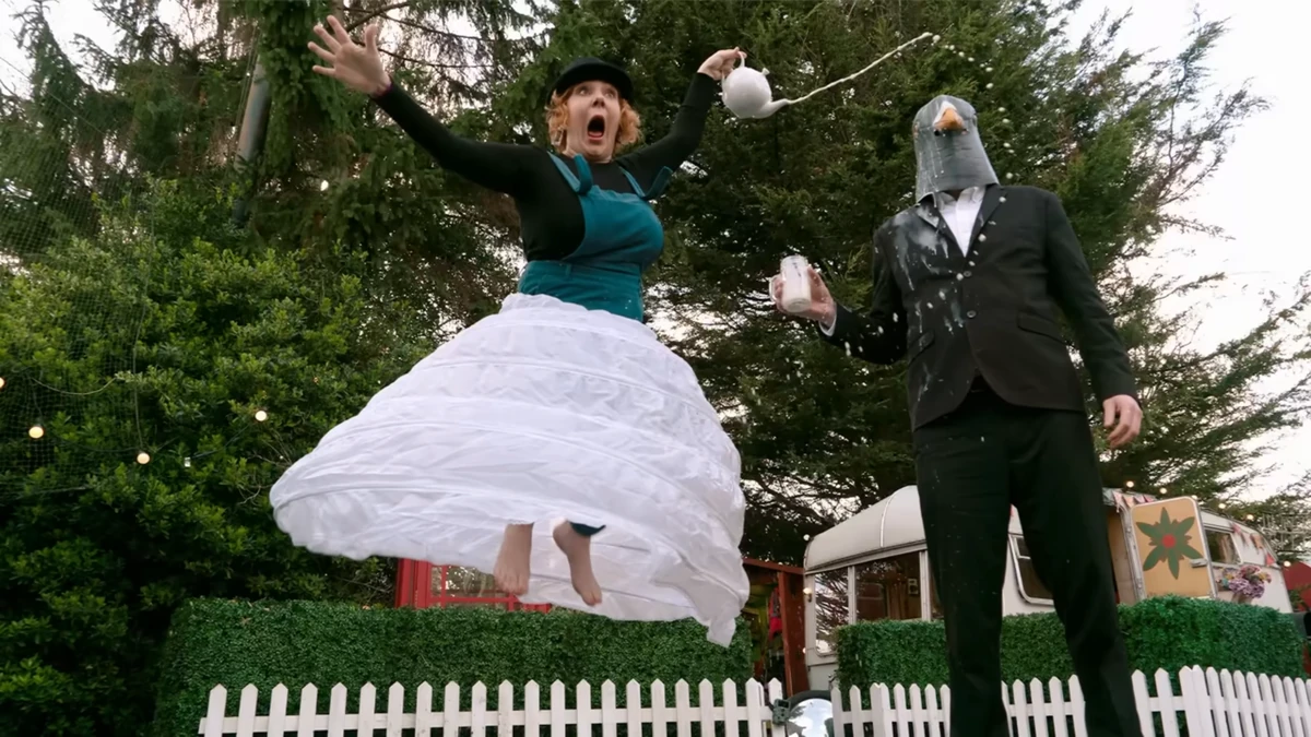 Take the most dramatic photo of yourself in mid-air | Taskmaster Wiki ...