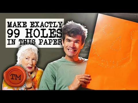 Make exactly 99 holes in this piece of paper | Taskmaster Wiki | Fandom