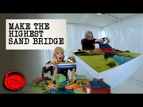 Make the highest sand bridge across the river | Taskmaster Wiki | Fandom