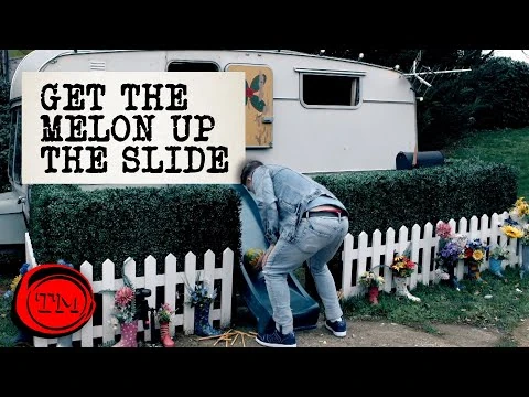 Push a melon up the slide and into the caravan with these breadsticks ...