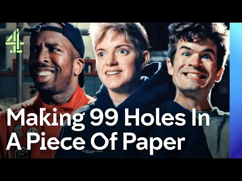Make exactly 99 holes in this piece of paper | Taskmaster Wiki | Fandom