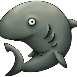 Sad Cartoon Shark
