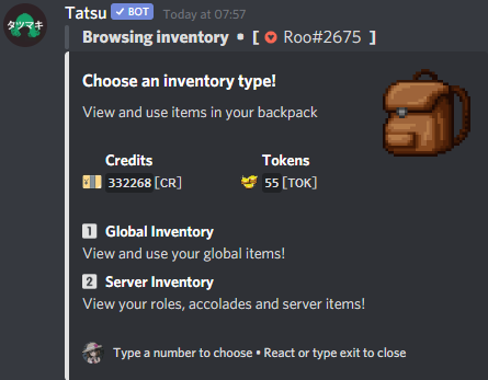 Inventory | Tatsu Wiki | Fandom