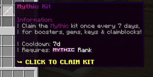 Mythic kit | TavernMC Wiki | Fandom