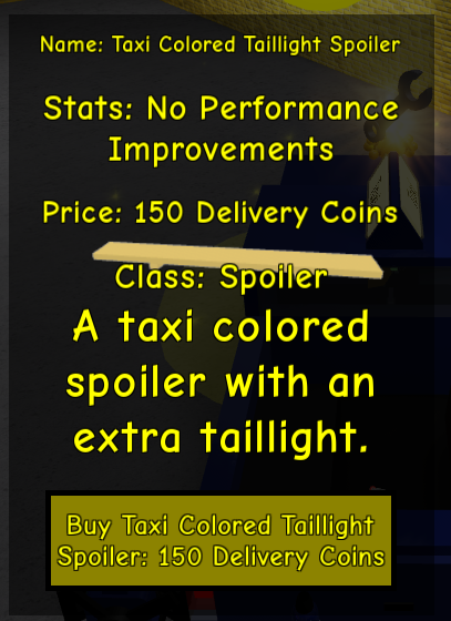 Taxi Colored Taillight Spoiler Taxi Simulator 2 Wiki Fandom