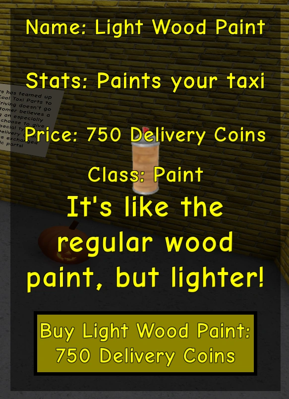 Light Wood Paint | Taxi Simulator 2 Wiki | Fandom
