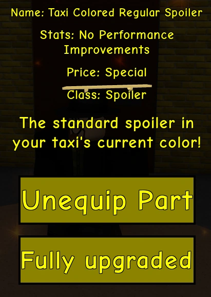 Taxi Colored Regular Spoiler | Taxi Simulator 2 Wiki | Fandom