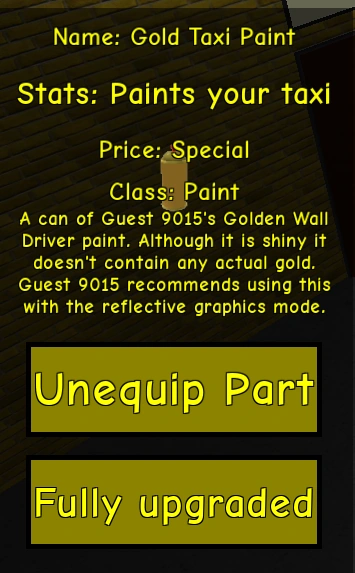 Gold Taxi Paint | Taxi Simulator 2 Wiki | Fandom