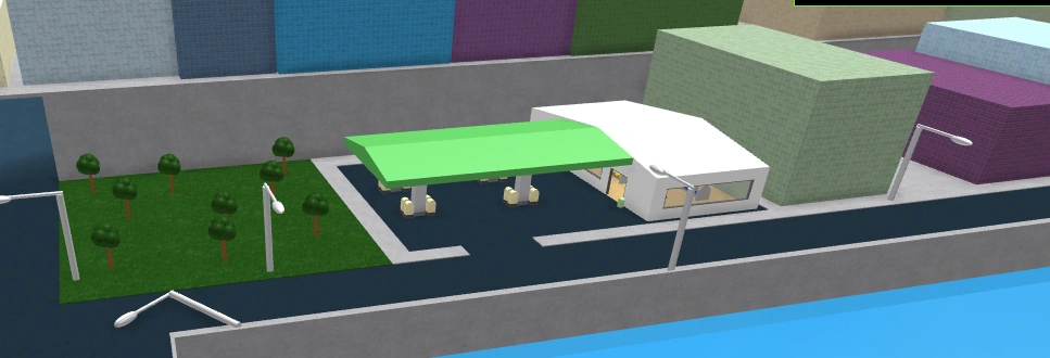 The Gas Station on New Life Island | Taxi Simulator: Brick Cars Edition ...