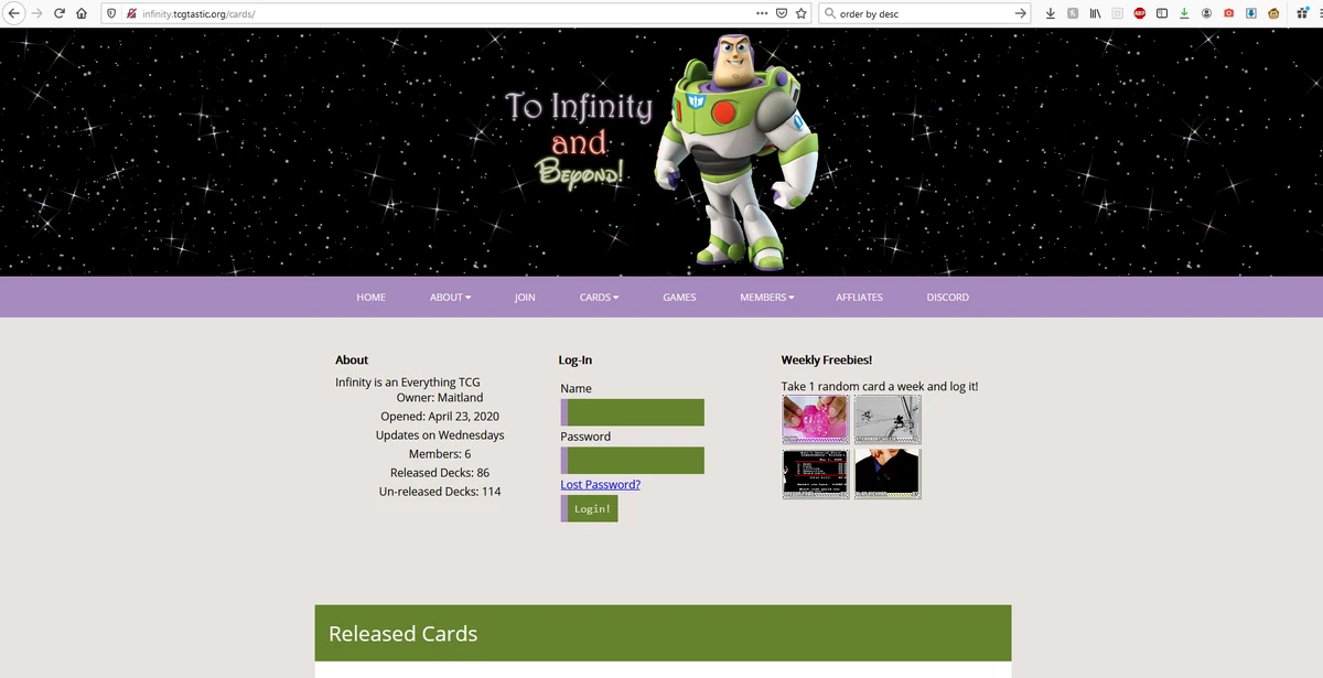 Infinity | Tcg Wiki | Fandom