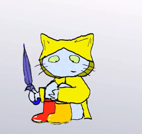 Teach-kun in rainy weather | Teach The Cat Wiki | Fandom