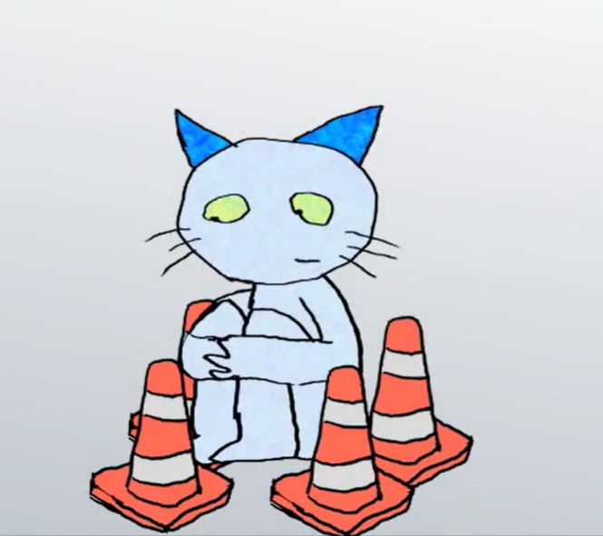 Teach kun and traffic cones | Teach The Cat Wiki | Fandom