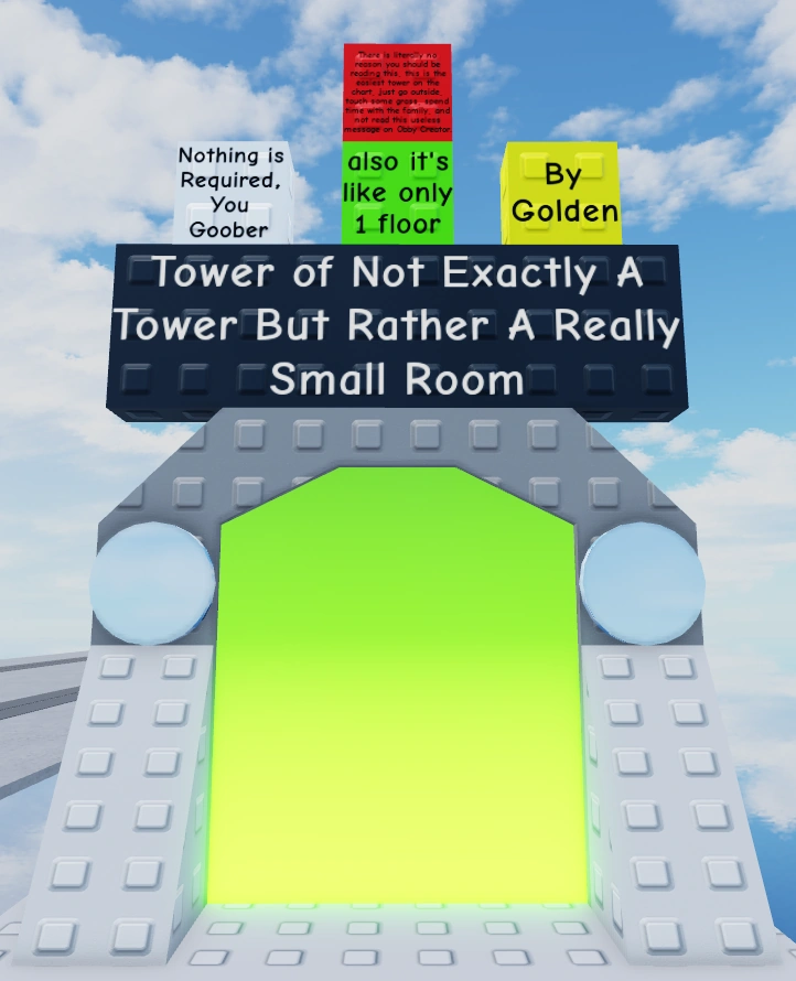 Tower of Not Exactly A Tower But Rather Just A Really Small Room | Team ...