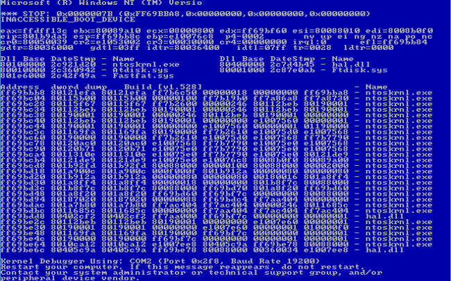 Bsod Windows Nt