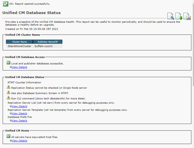 Unified CM Database Status | Telephony-Networking Wiki | Fandom