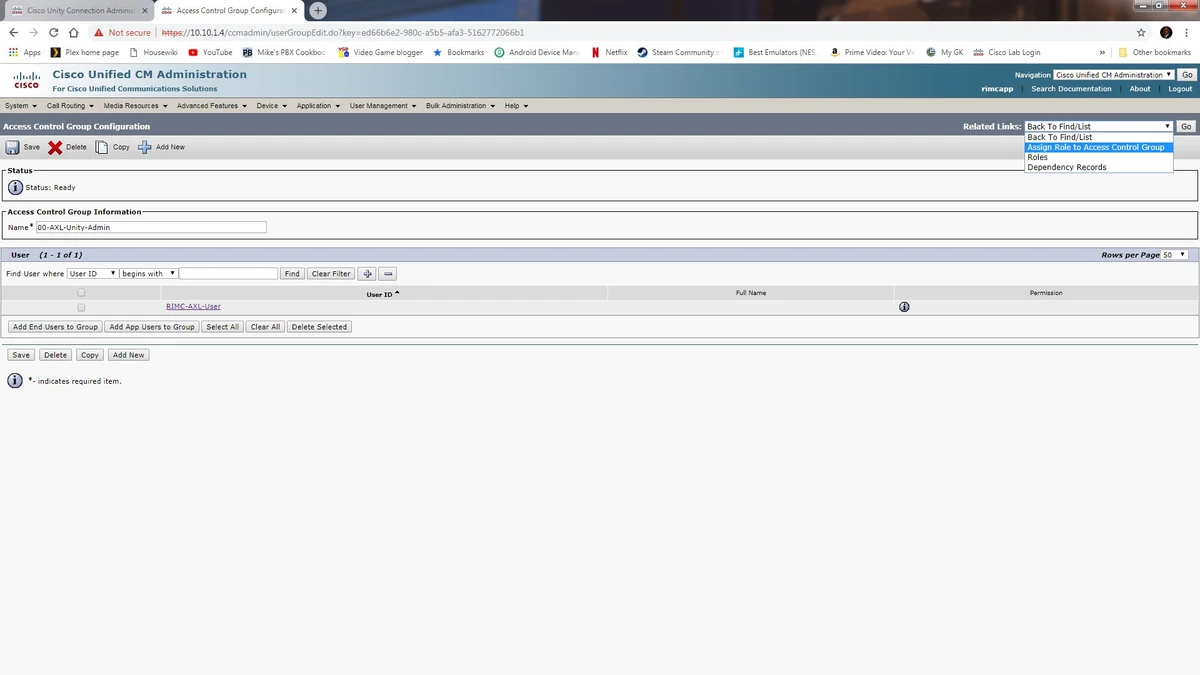 CUCM Setup Unity Access for AXL User | Telephony-Networking Wiki | Fandom
