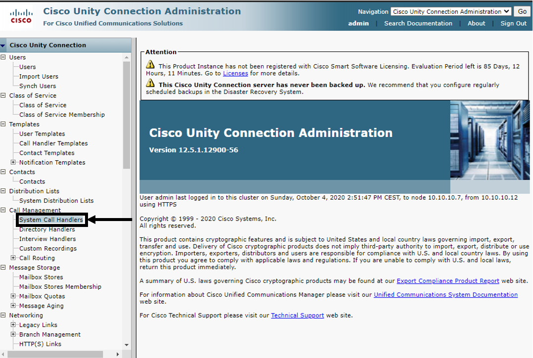 Cisco Unity Create A System Call Handler Telephony Networking Wiki Fandom