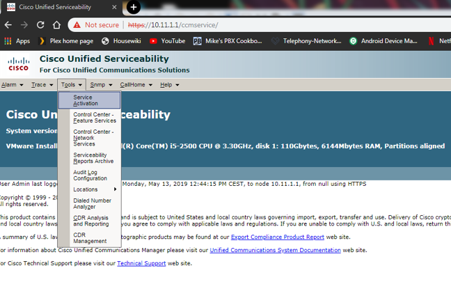 CUCM Activate Services | Telephony-Networking Wiki | Fandom