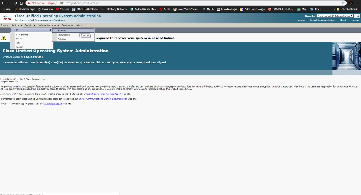 CUCM Verify and Set IP settings | Telephony-Networking Wiki | Fandom