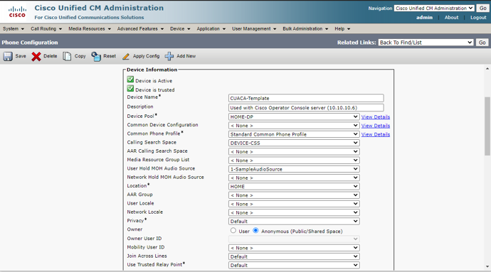 CUACA Setup Cisco Attendant Server | Telephony-Networking Wiki | Fandom