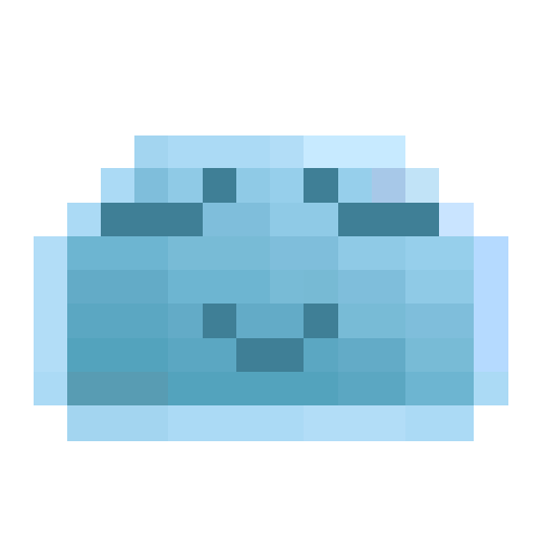 Minecraft Blue Slime Head