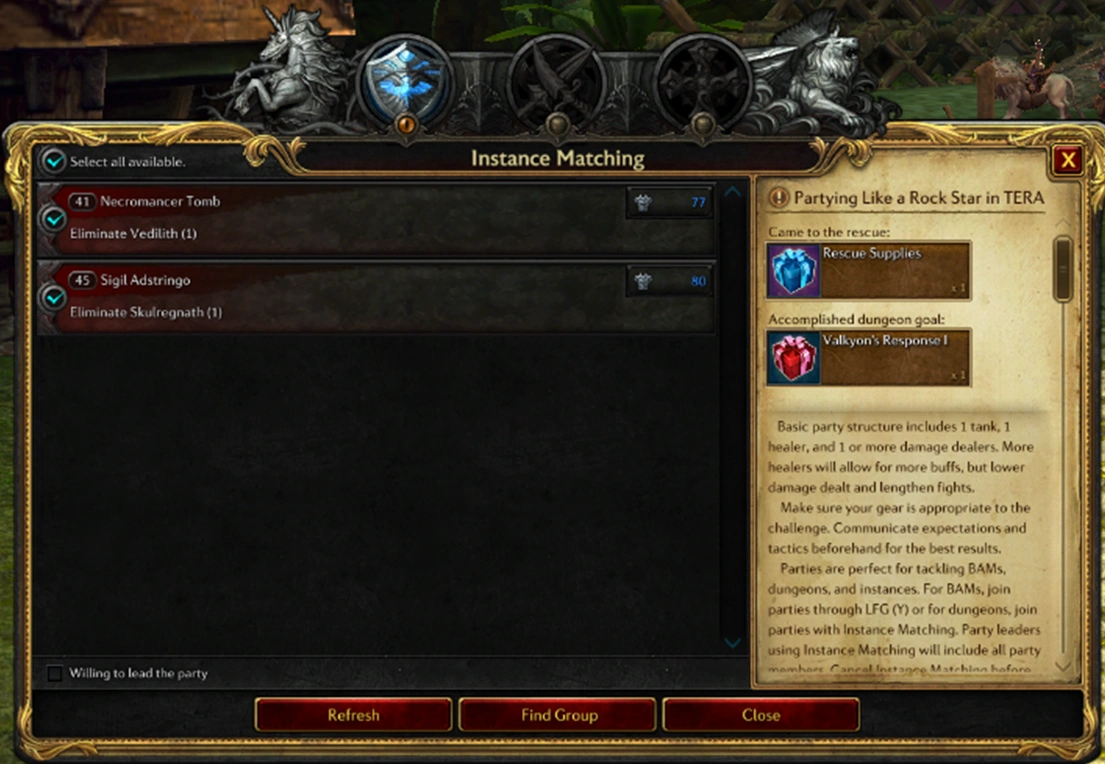 Procura de Instância | Wiki TERA Online Brasil | Fandom