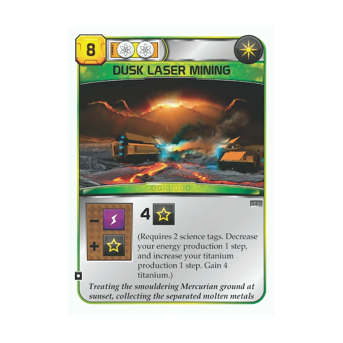 Dusk Laser Mining | Terraforming Mars Wiki | Fandom