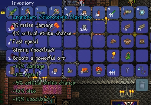 Chlorophyte Claymore | Terraria Wiki | Fandom
