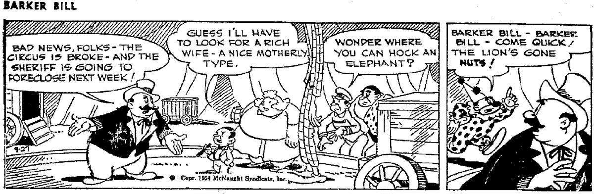 Barker Bill September 1954 Comic Strips Terrytoons Wiki Fandom