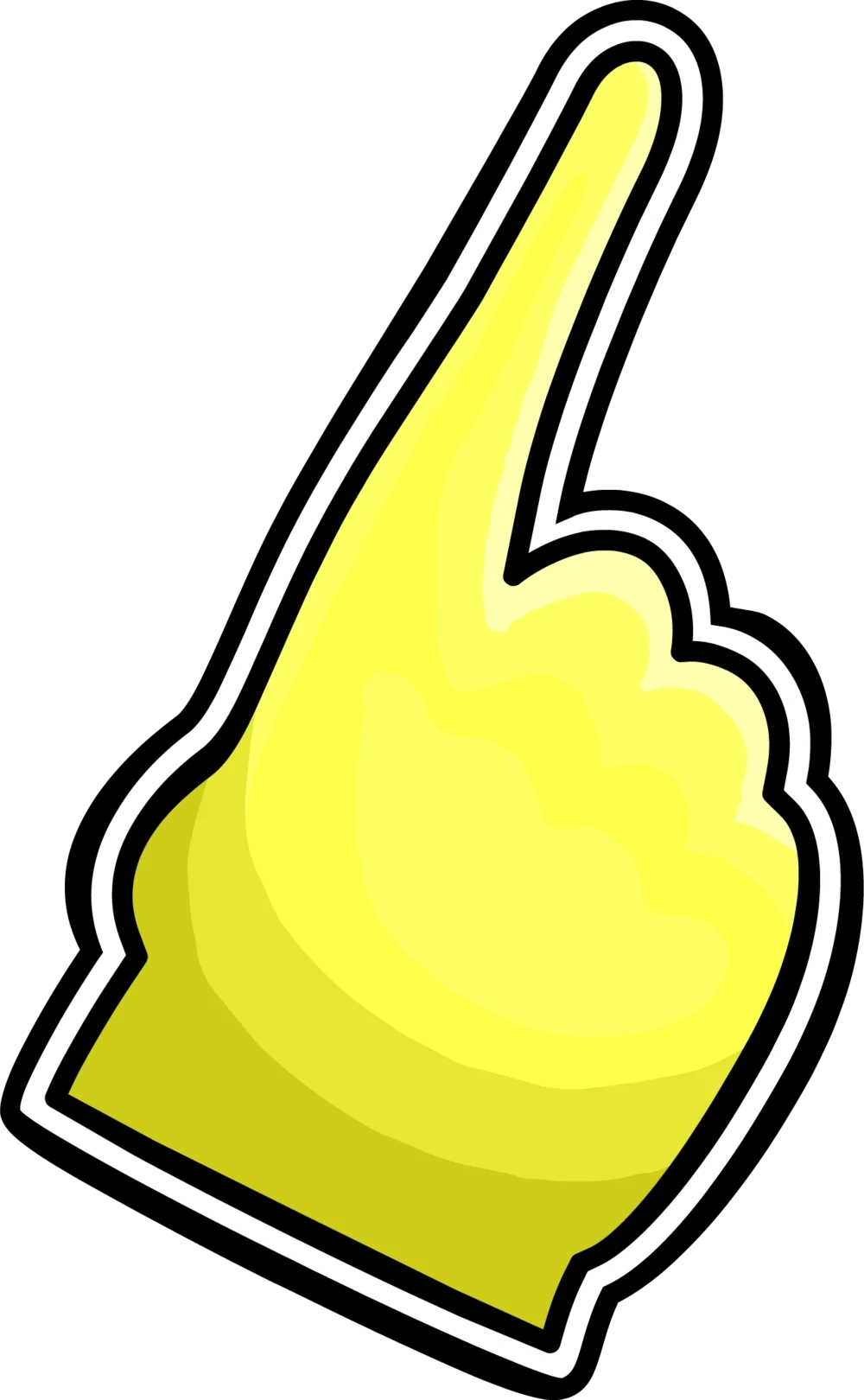 Yellow Foam Finger | Club Penguin Legacy Wiki | Fandom