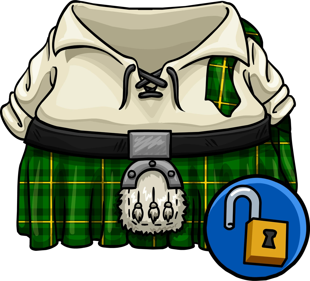 Emerald Kilt | Club Penguin Legacy Wiki | Fandom