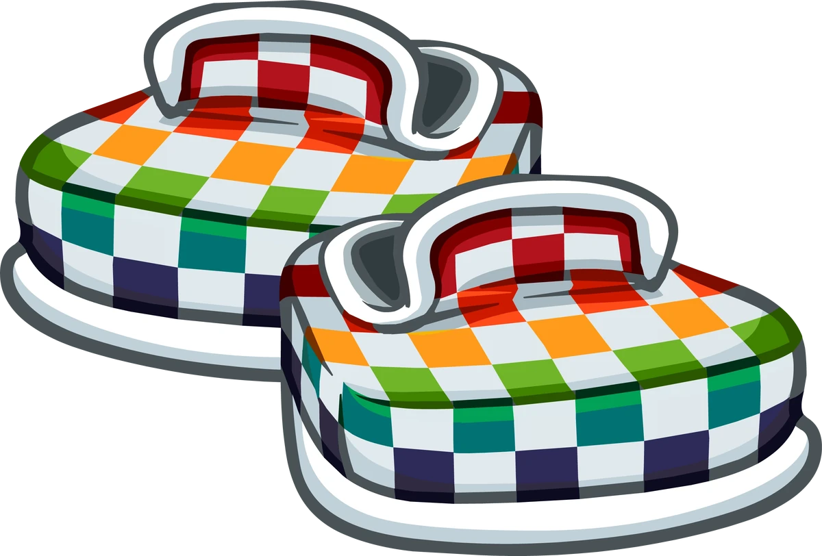 Rainbow Checkered Shoes | Club Penguin Legacy Wiki | Fandom