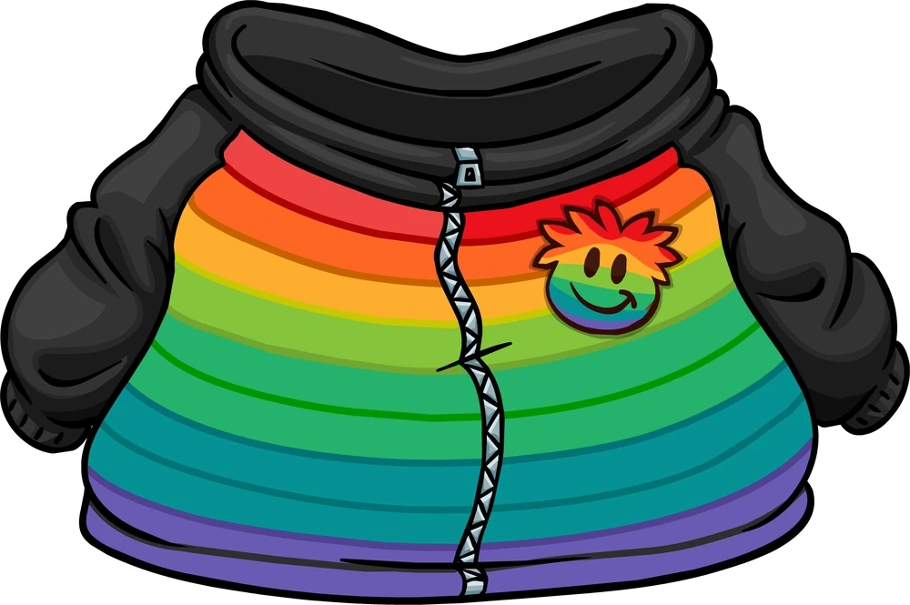 Rainbow Puffle Hoodie | Club Penguin Legacy Wiki | Fandom