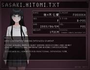 Hitomi Sasaki | Tetro Danganronpa Wiki | Fandom
