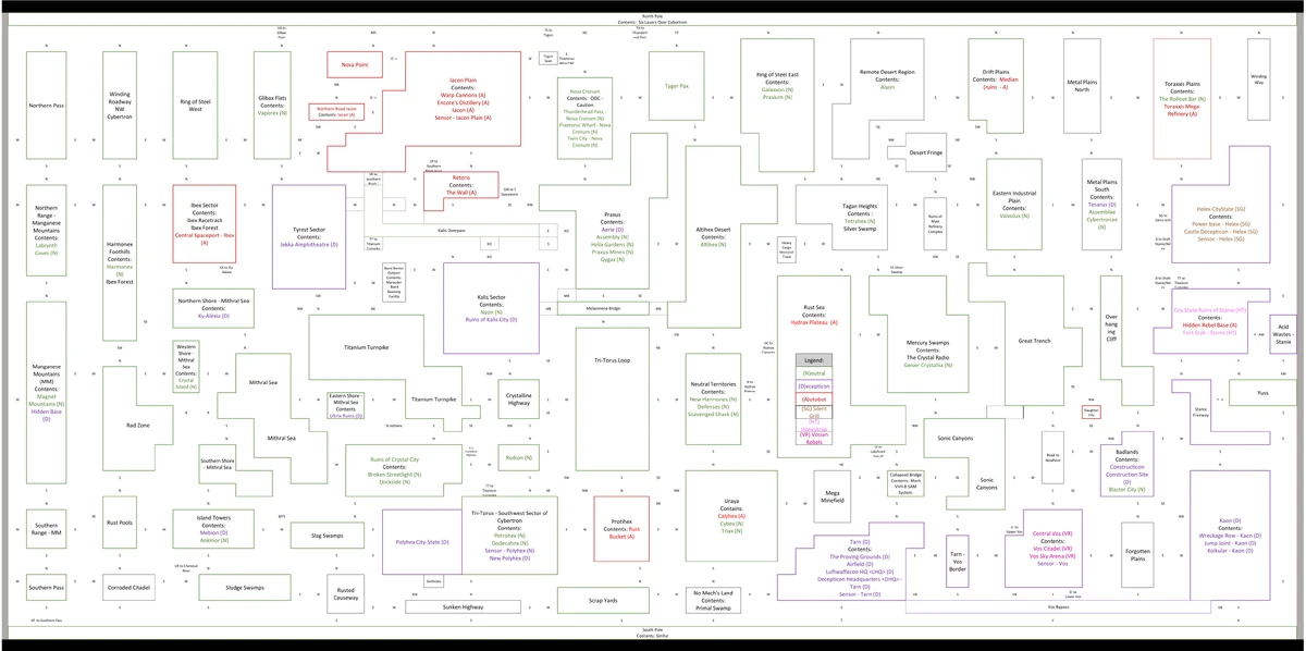 Grid Maps | Transformers Universe MUX | Fandom