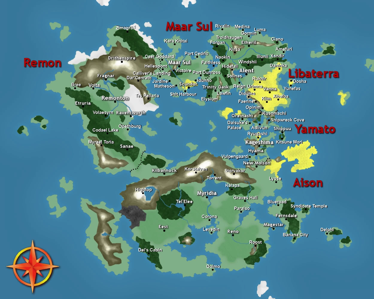 World Map (Godslayer Era) | The Gamer's Alliance Wiki | Fandom