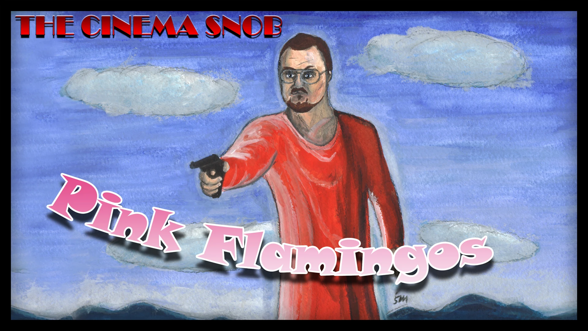 Pink Flamingos Chicken Scene