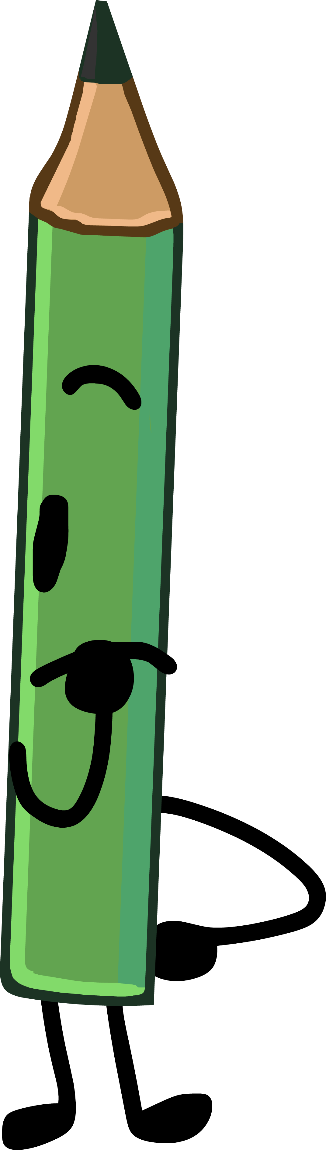 Green Pencil Crayon The 100 Character Object Show Wiki Fandom