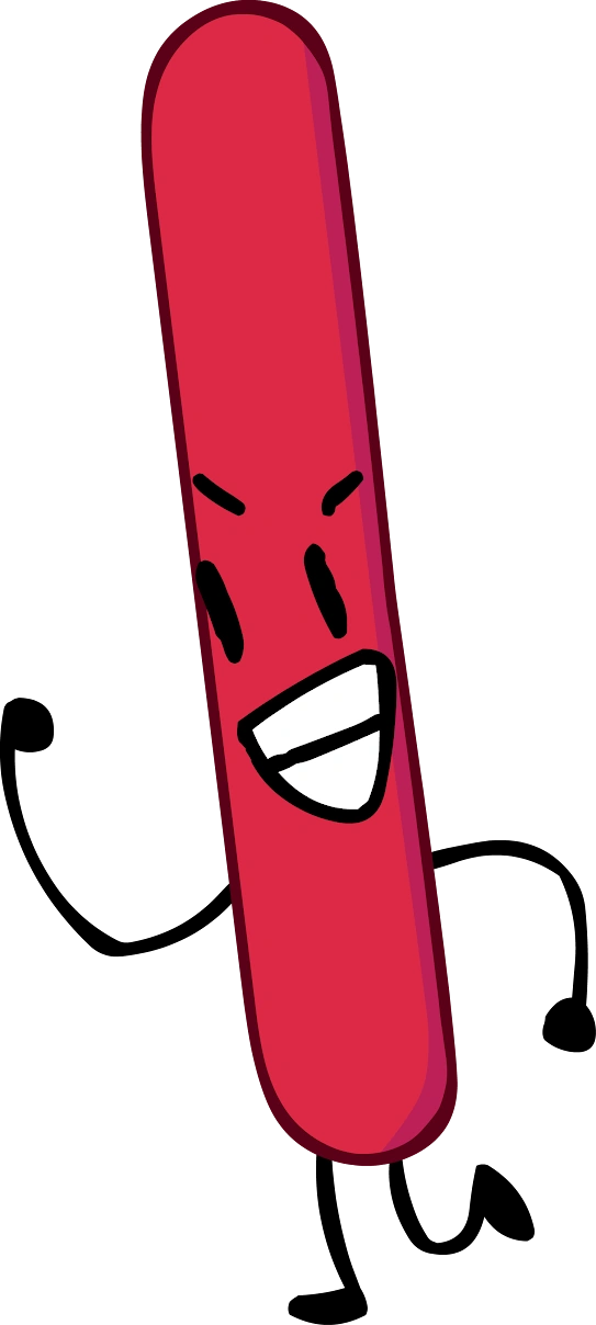 Red Popsicle Stick | The 100 Character Object Show Wiki | Fandom