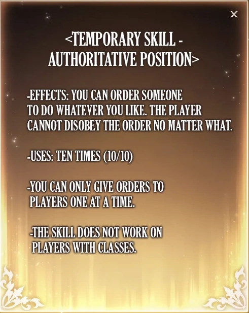 Command Authority | The 100th Regression of the Max-Level Player Wiki | Fandom