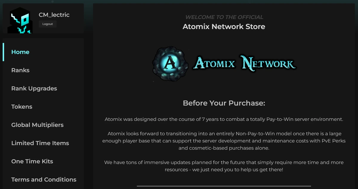 Store | The Atomix Network Wiki | Fandom