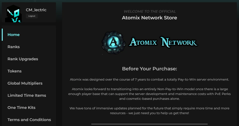 Store | The Atomix Network Wiki | Fandom
