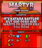 Martyr | The Battle Bricks Wiki | Fandom