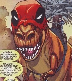 Deadpool Dinosaur/Wade Wilson (MA) | The Brain Strummers Wiki | Fandom