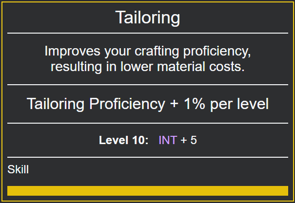 Tailoring | The Climb Wiki | Fandom