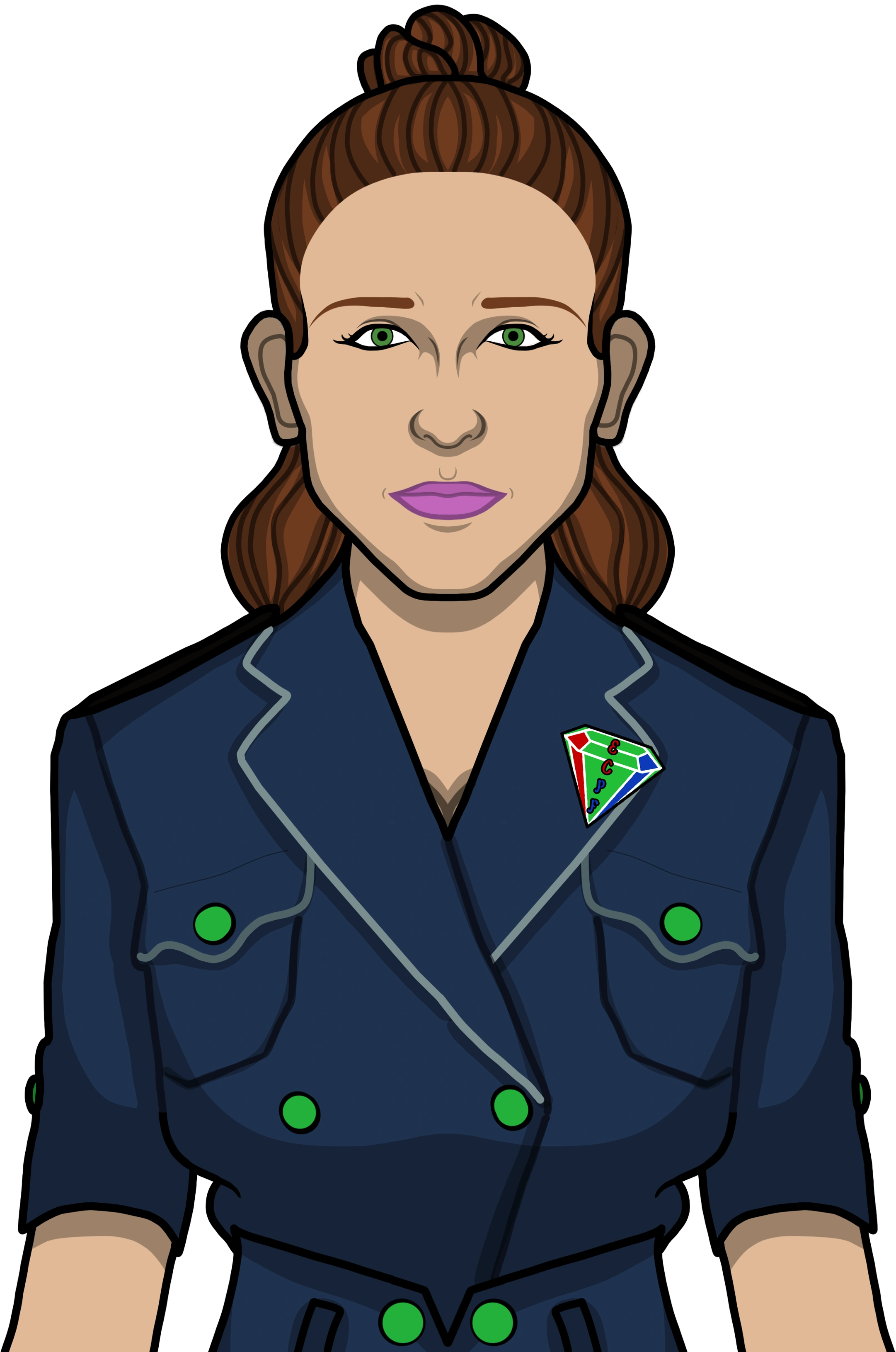 Female Army Officer Cartoon