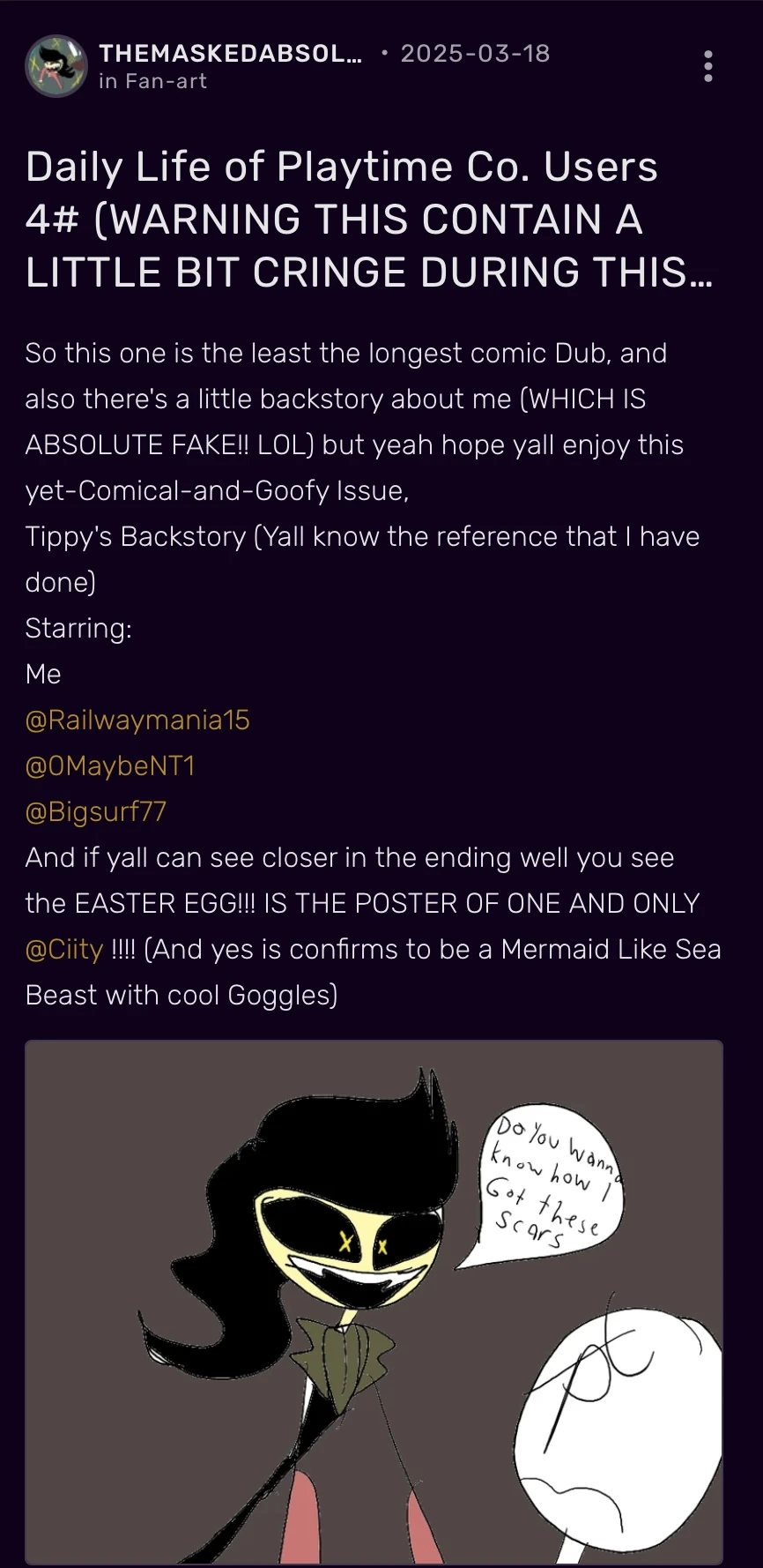 Comic No.4 | The Daily Life of Playtime Co. Wiki | Fandom