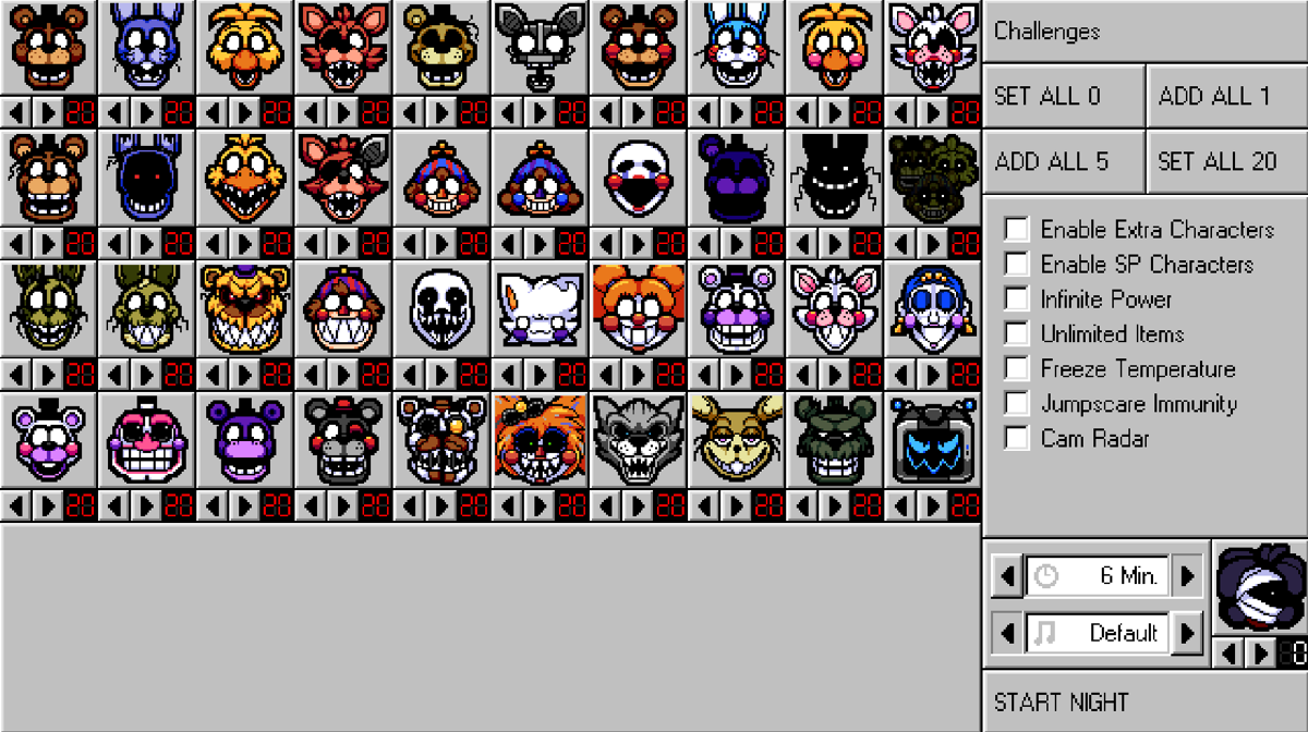 Custom Night (Five Nights at Frickbear's) | The FNAF Fan Game Wikia ...